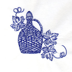 Wine Embroidery Design - 172 - lovelyembroidery