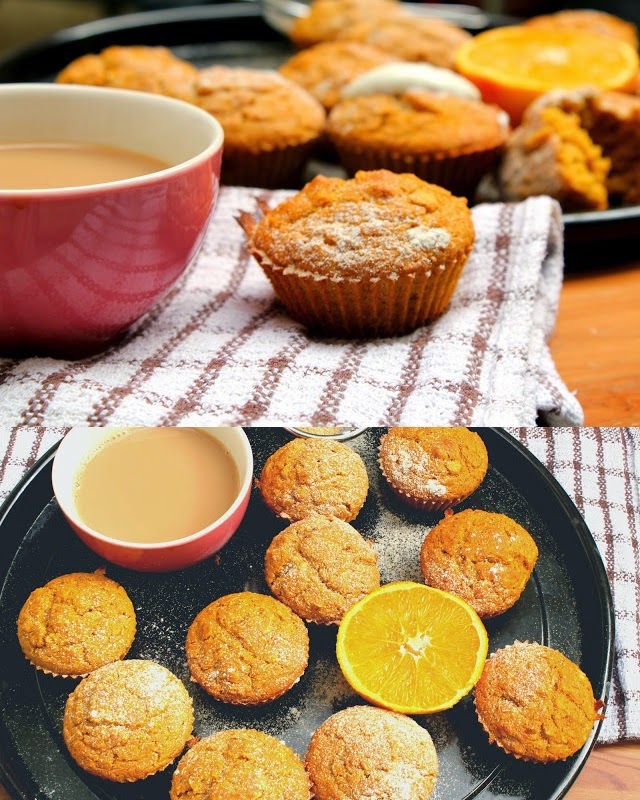 Zesty Orange & Mango Breakfast Muffins recipe