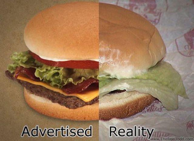 ROFL Zone: Advertised Burgers Vs Real Burgers!