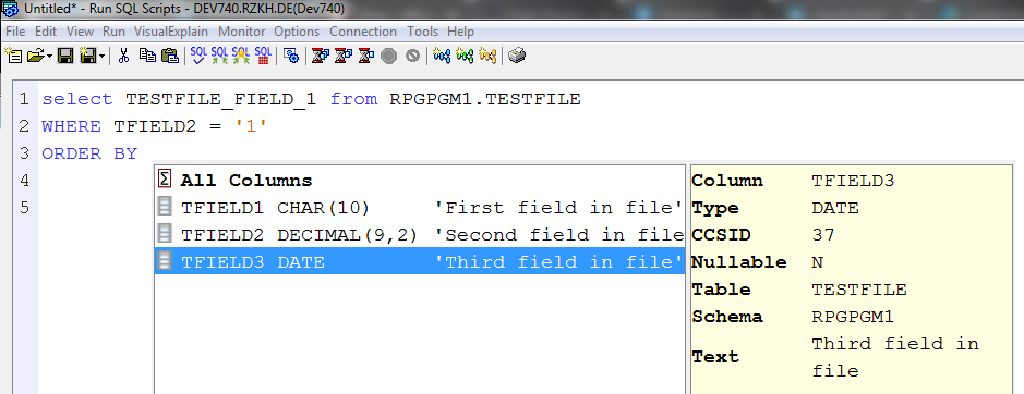 Difference in Run SQL Scripts @ RPGPGM.COM
