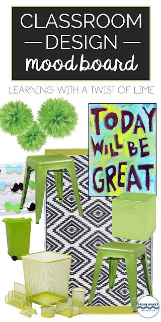 Brain Waves Instruction: Creating a Colorful Classroom with Mood Boards