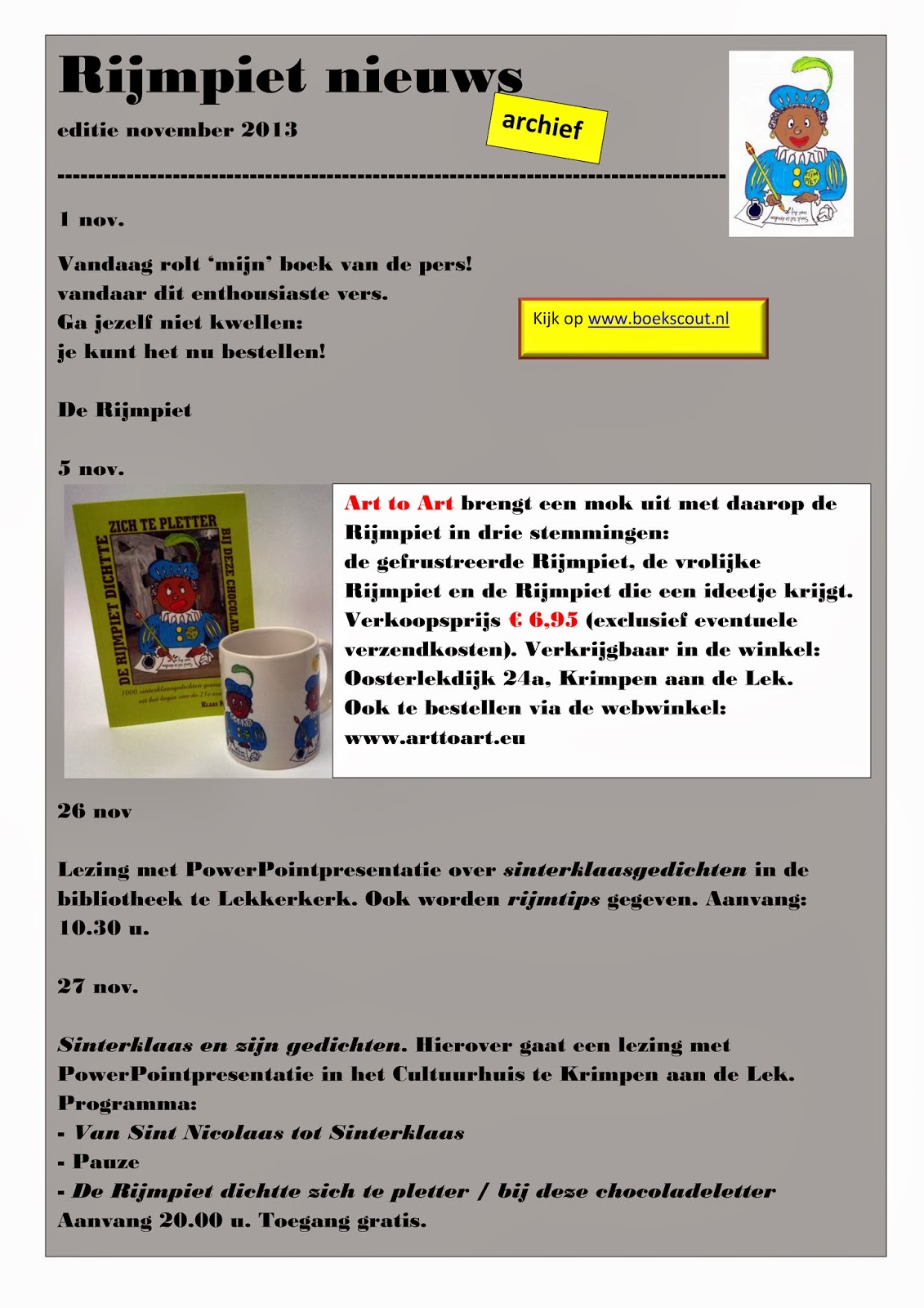 De Rijmpiet dichtte zich te pletter: Nieuws