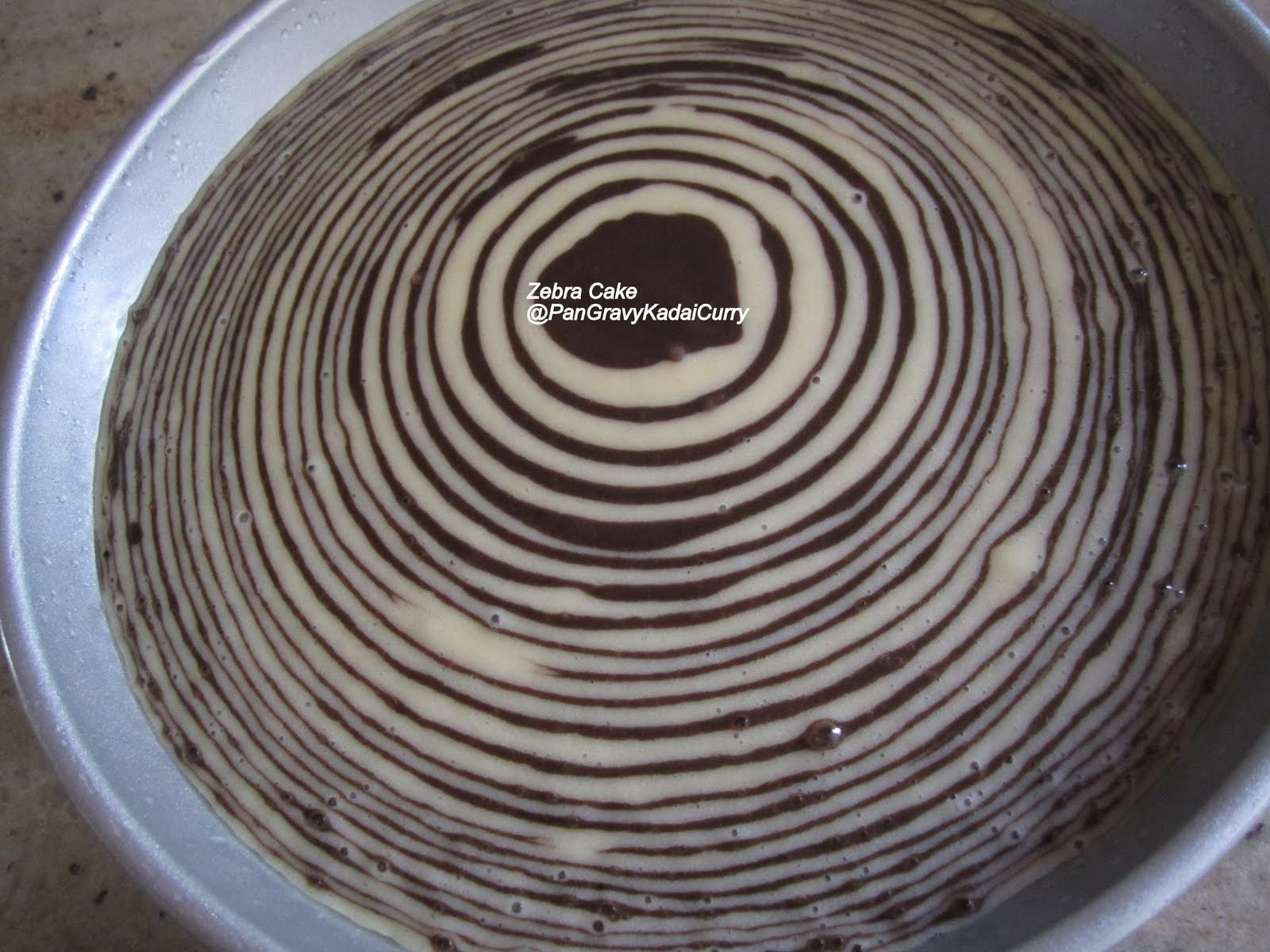 Pan Gravy Kadai Curry: Zebra Cake