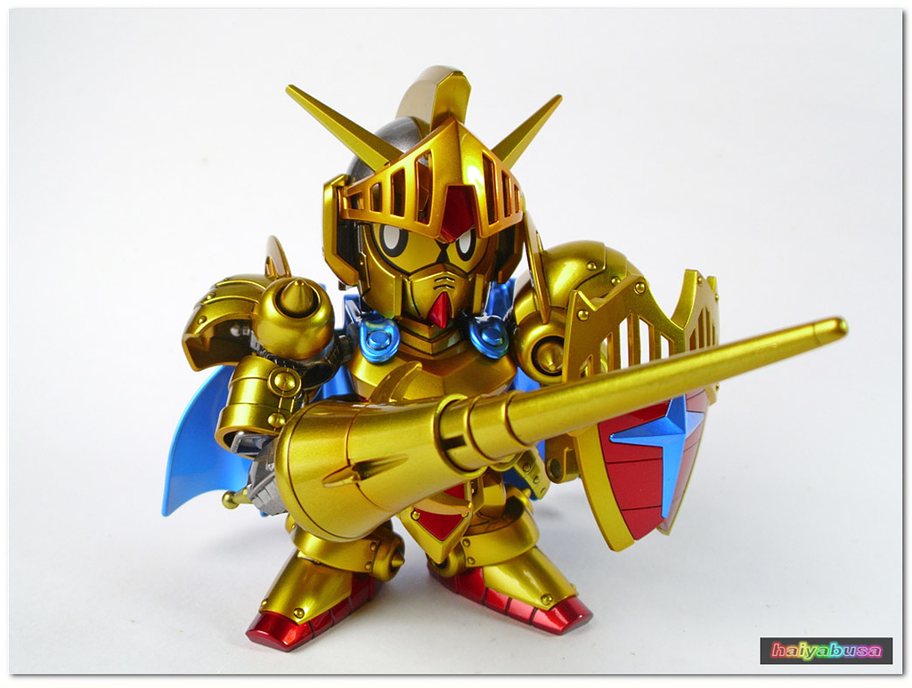GUNDAM GUY: Legend BB SD 370 Knight Gundam - Gold Color Painted Build