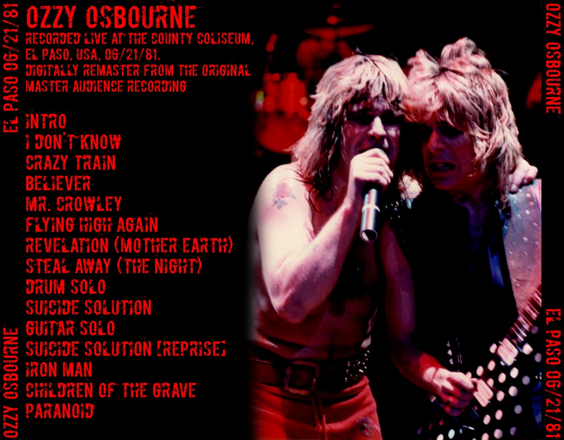 T.U.B.E.: Ozzy Osbourne - 1981-06-21 - El Paso, TX (AUD/FLAC)