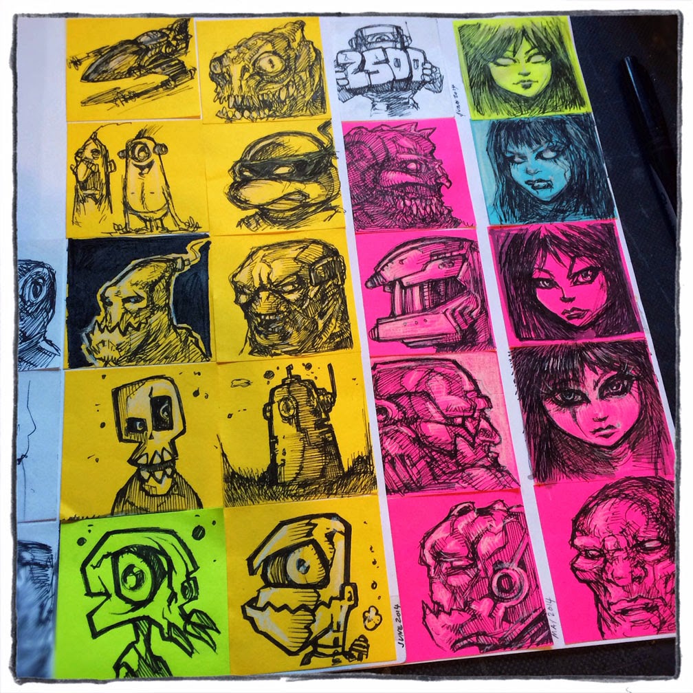 The Keeper's Notes: post it note doodles