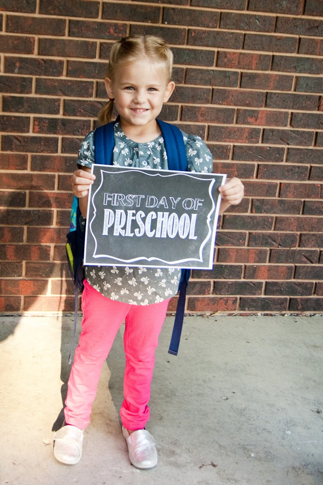 emily's photo blog: Audrey's First Day of Preschool
