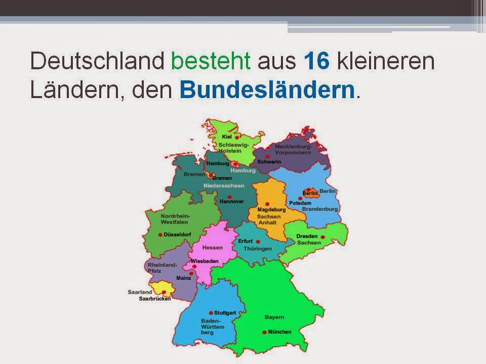 Free German: Deutsch lernen kostenlos: Die Bundesländer