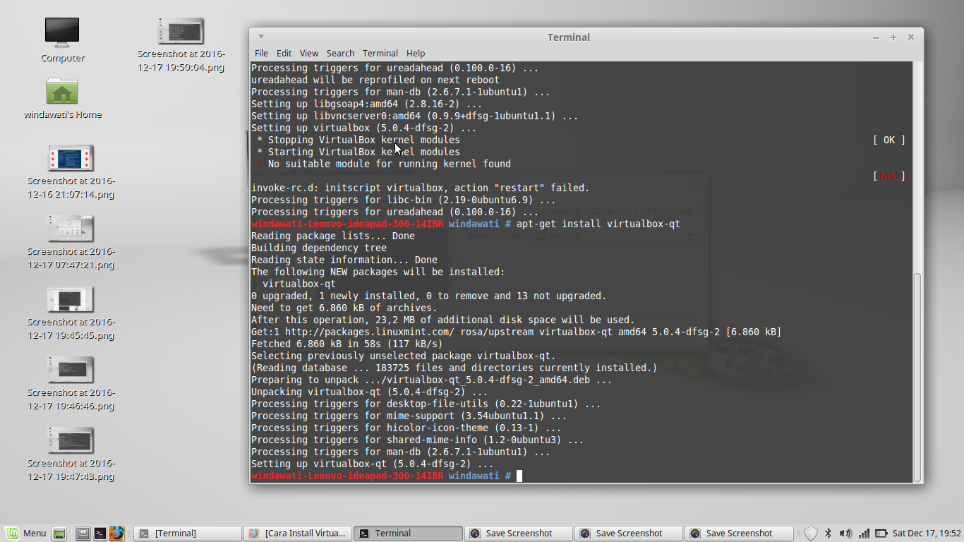 Cara Instalasi Virtualbox pada Linux Mint 17.3 rosa ~ Windawati