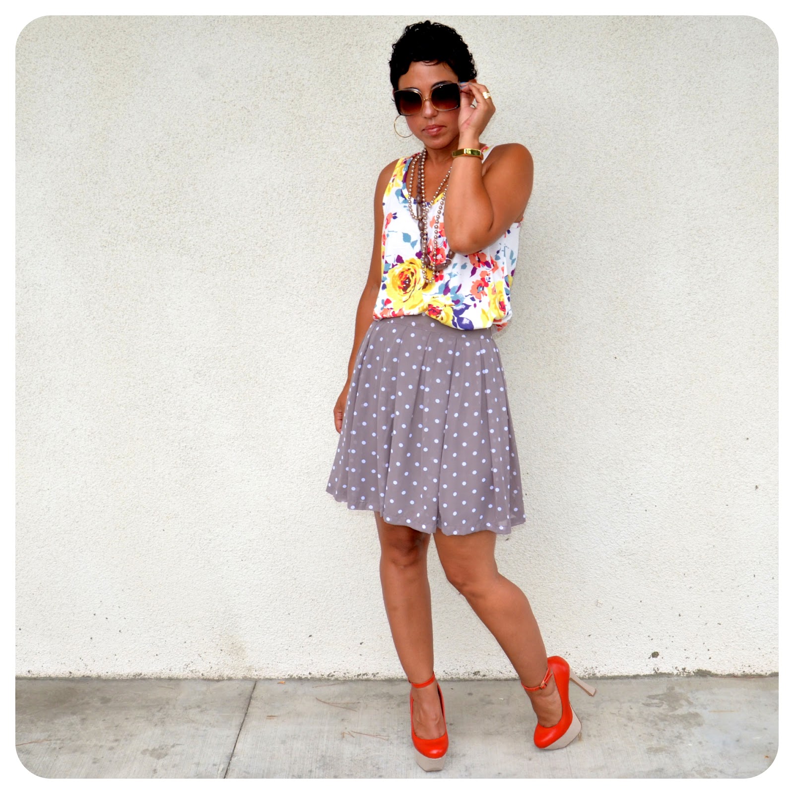 Mixed Prints Look: Flowers + Dots |Fashion, Lifestyle, and DIY