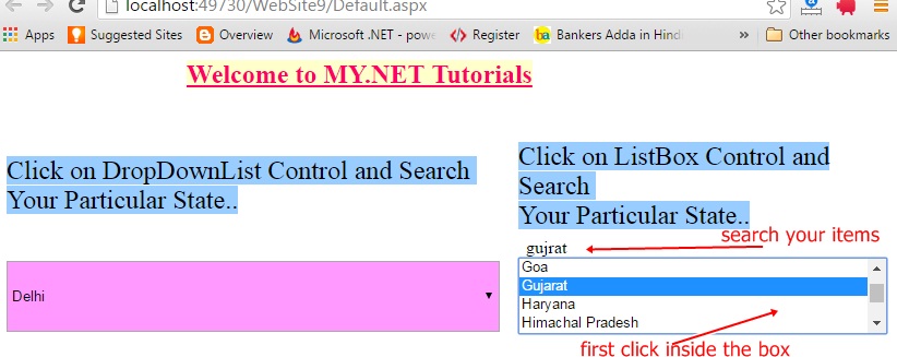 How to use ListSearchExtender control on ASP.NET Web page using ...