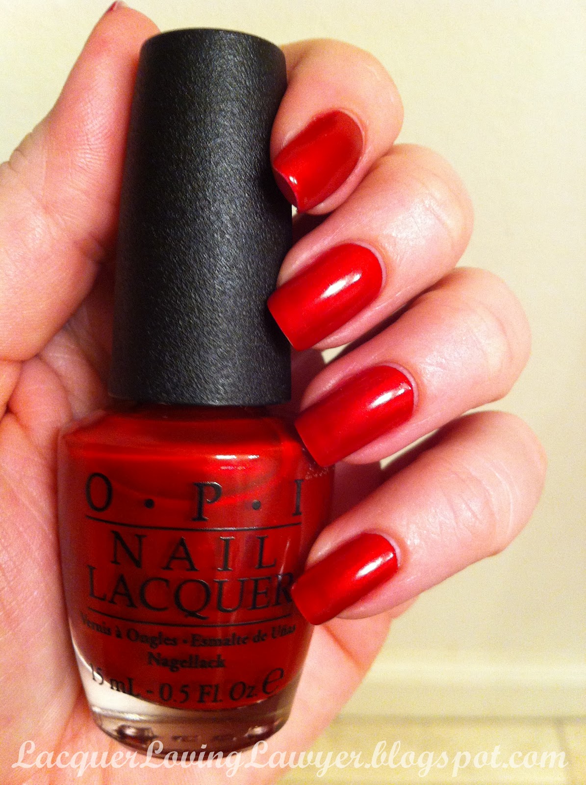 Lacquer-Loving Lawyer: A Nail Polish Blog: OPI Danke-Shiny Red