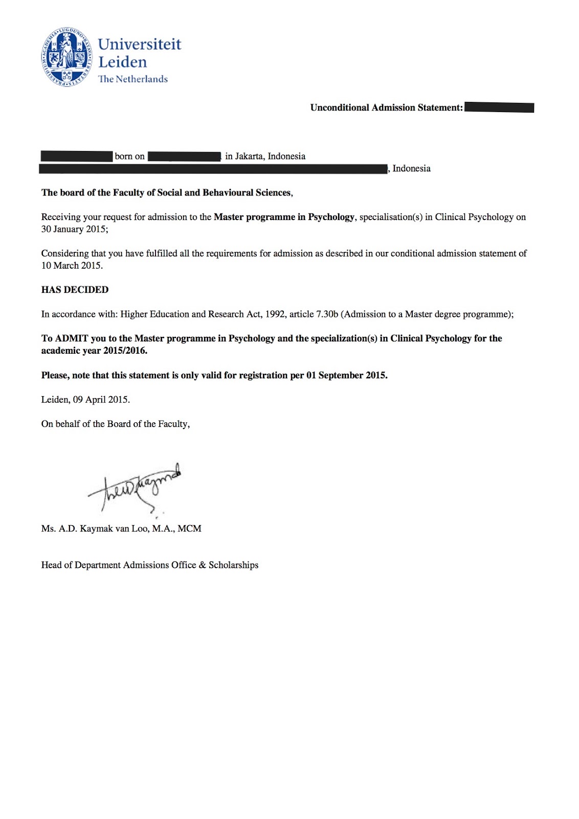 KITA PEMBELAJAR INDONESIA: Cara mendapatka LOA (Letter of Acceptance ...