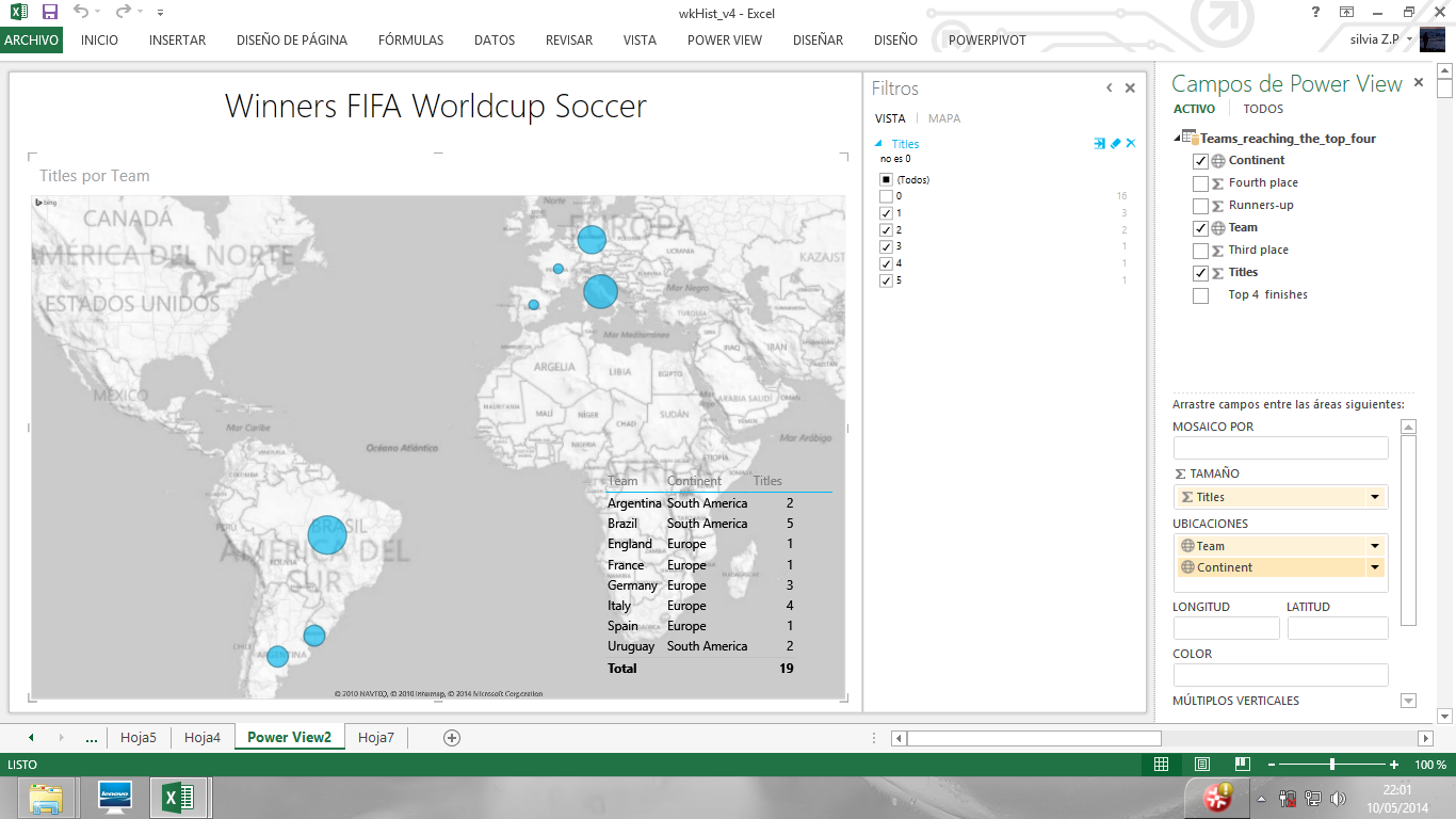 Excel examples for your work, sports and more.: Excel 2013, PowerMap ...