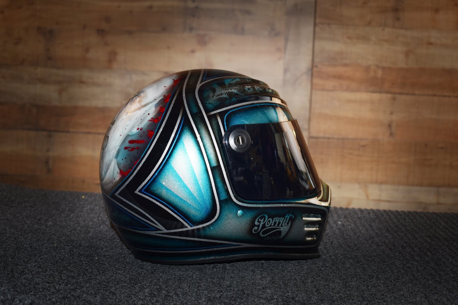 Online Motorcycle Paint Shop: Custom Painted Simpson Helmet Silence of ...