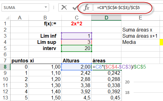 Cálculo de Integral definida de Riemann | EXCEL FORO: Un blog de Excel