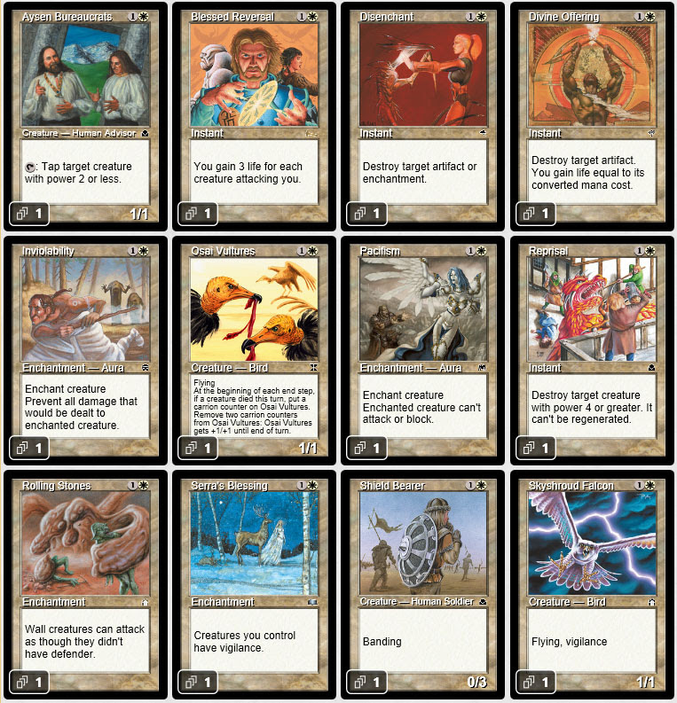 Magic the Gathering Adventures: Commander 1 vs 1 Mono-white Legacy ...