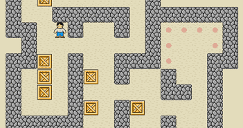 Sokoban: Sokoban lessons - Seven boxes (with rooms)