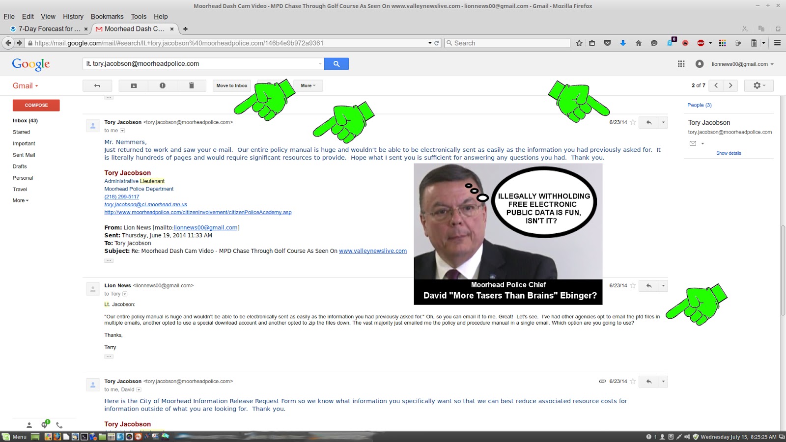 Lion News: Moorhead Police Endangers 70+ Year Old James Van Raden's ...