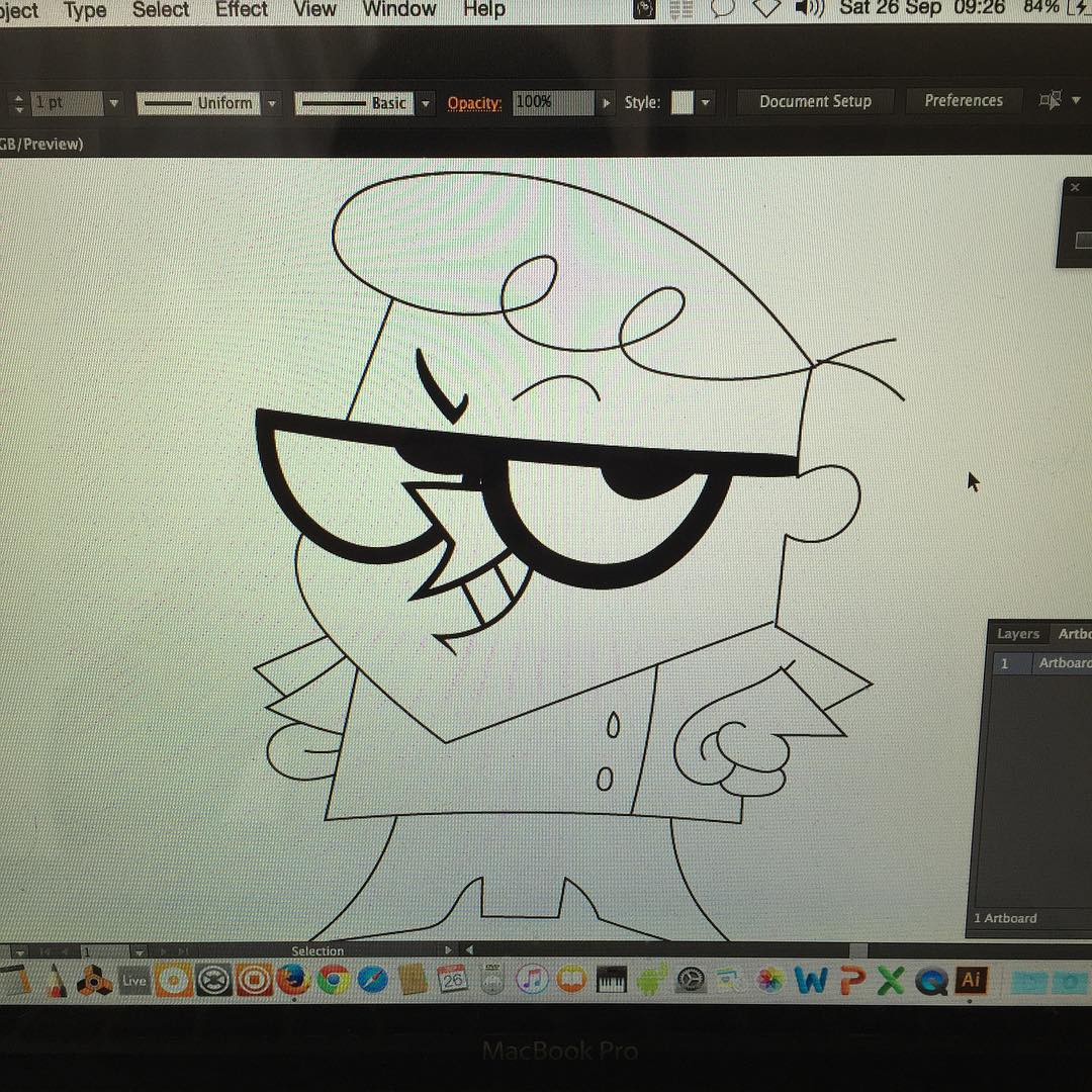 Ernest Jan Vincent Munoz: Drawing a fan art of Dexter from Cartoon ...