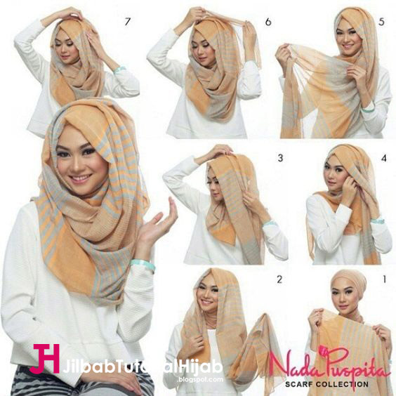 Kumpulan Gambar Tutorial Cara Memakai Hijab 1 | Jilbab Tutorial Hijab
