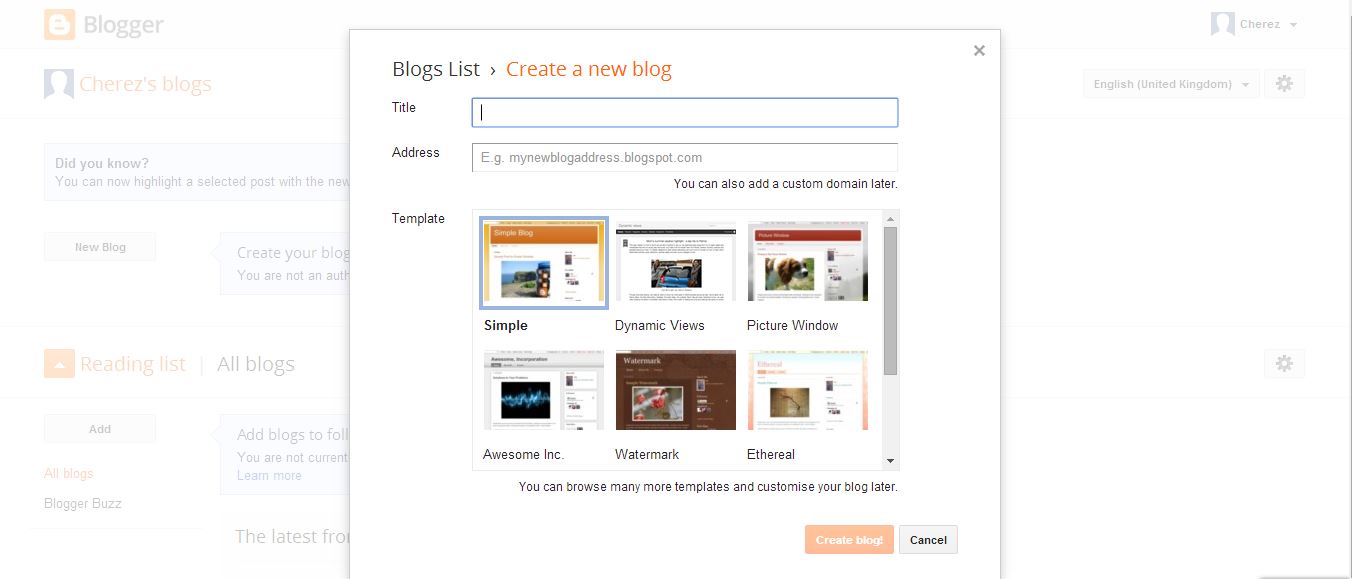 HOW TO CREATE A BLOG FOR FREE!