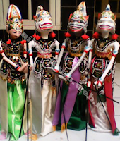 Wayang Anggada, Hanoman, Sugriwa dan Laksmana | Jual Kerajinan Wayang