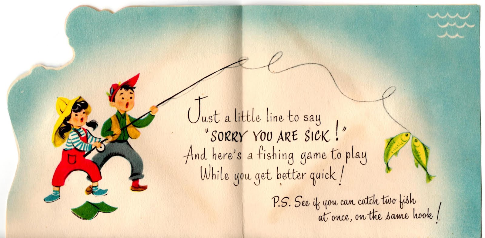 *~my house is cuter than yours~*: Get Well Soon! Fishing card