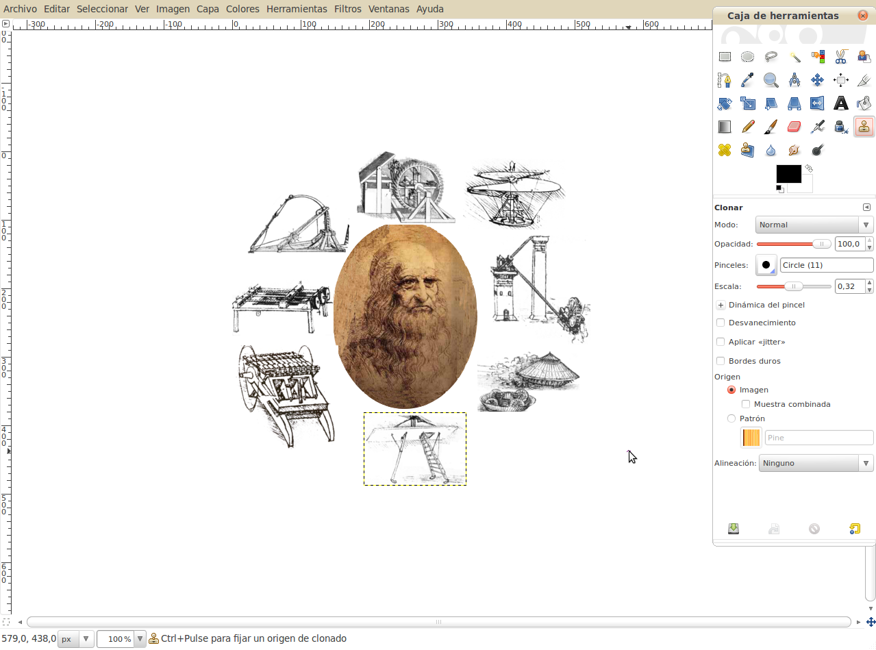 Tutorial Gimp: PRACTICA 4: Leonardo Da Vinci