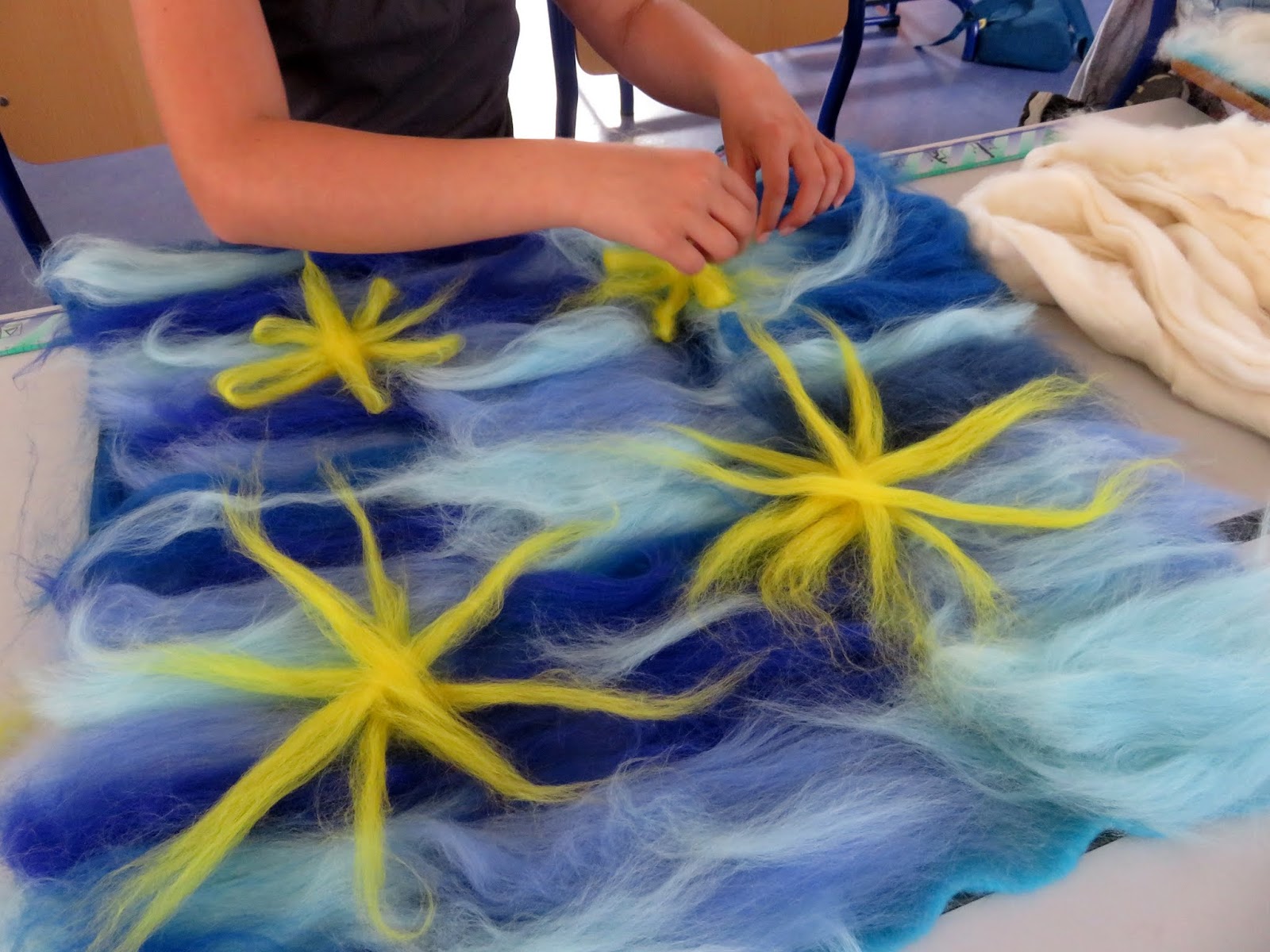 Bodenseewellen: Filzen mit Kindern