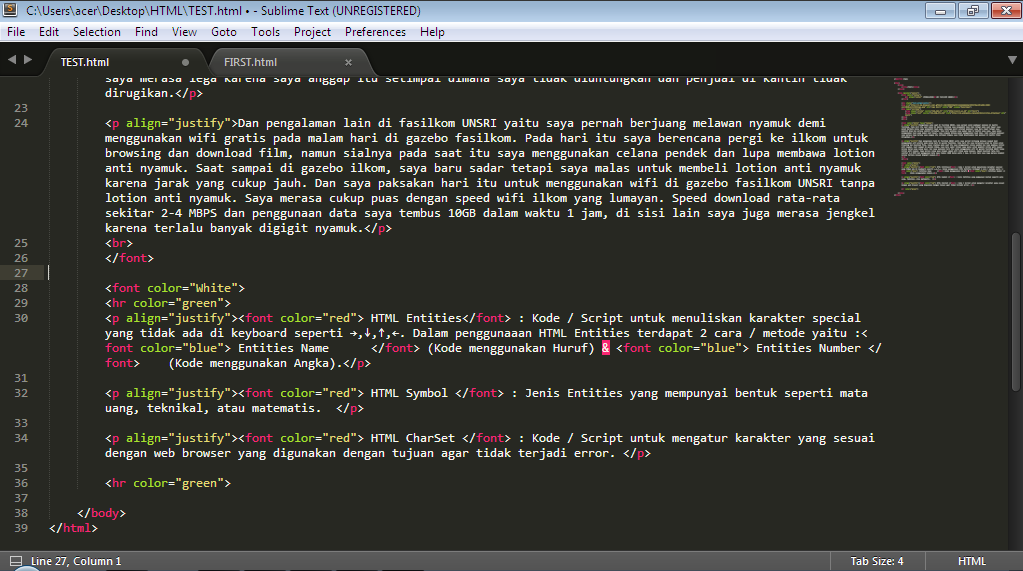 TUGAS WEEK 1 - PEMROGRAMAN WEB 1 ~ Zacky Eka Putra