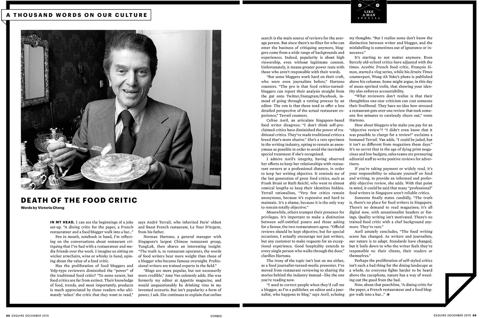 gastronommy.com: [Esquire] Death of the Food Critic