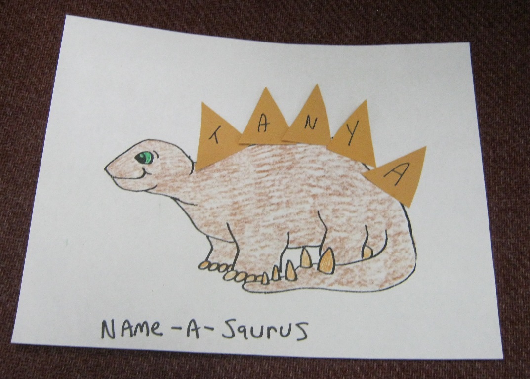 Preschool Storytime Crafts: Name-A-Saurus