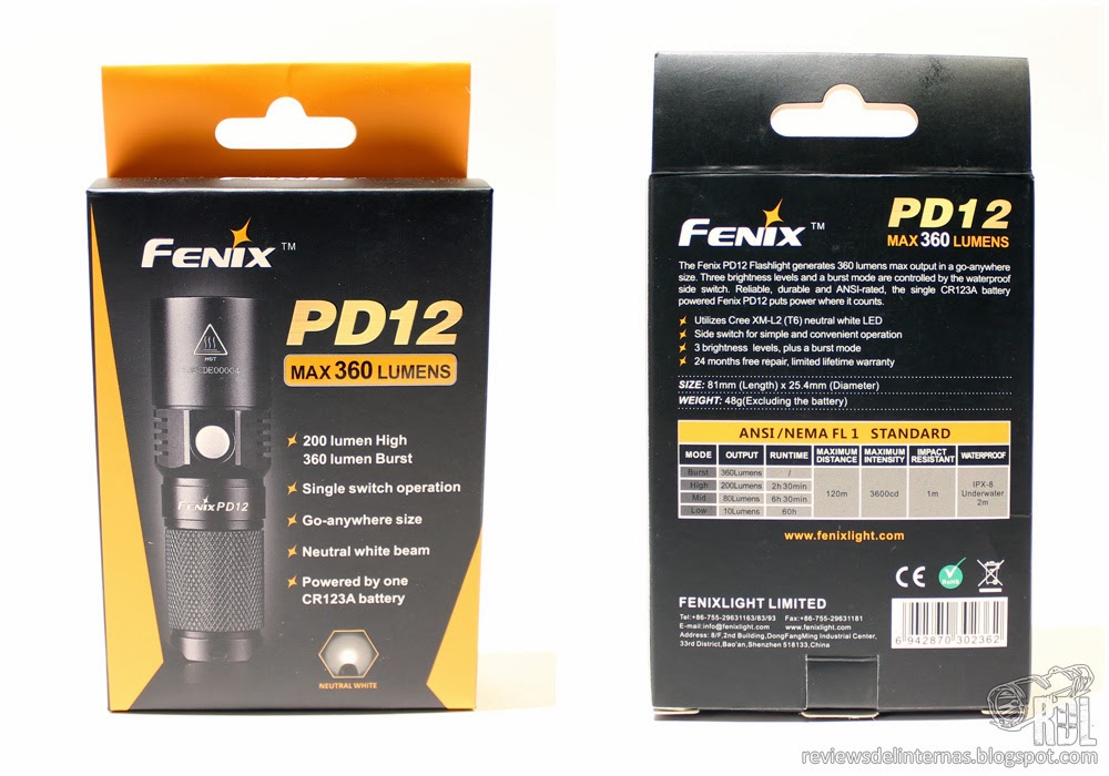 [Review] FENIX PD12 (XM-L2 T6 NW, 1x CR123A) - CR123A Flashlights ...