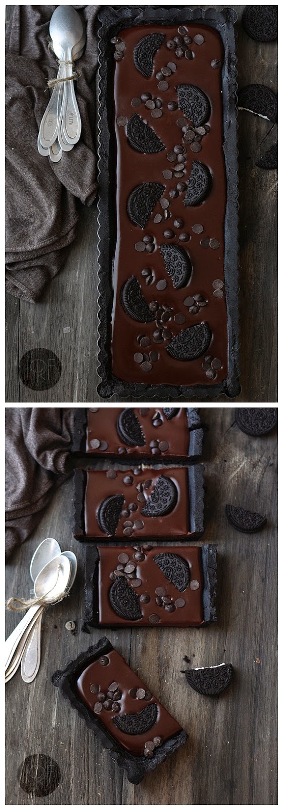 No Bake Chocolate Oreo Tart ~ Don't Eat Them All