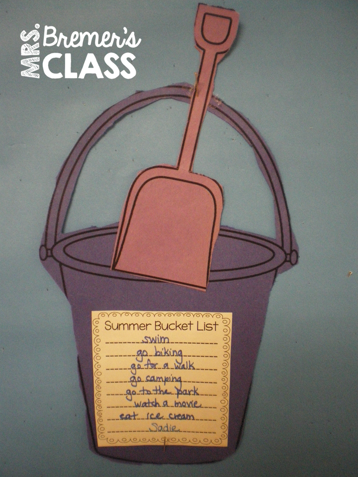 Summer Bucket Lists Craftivity | Mrs. Bremer's Class