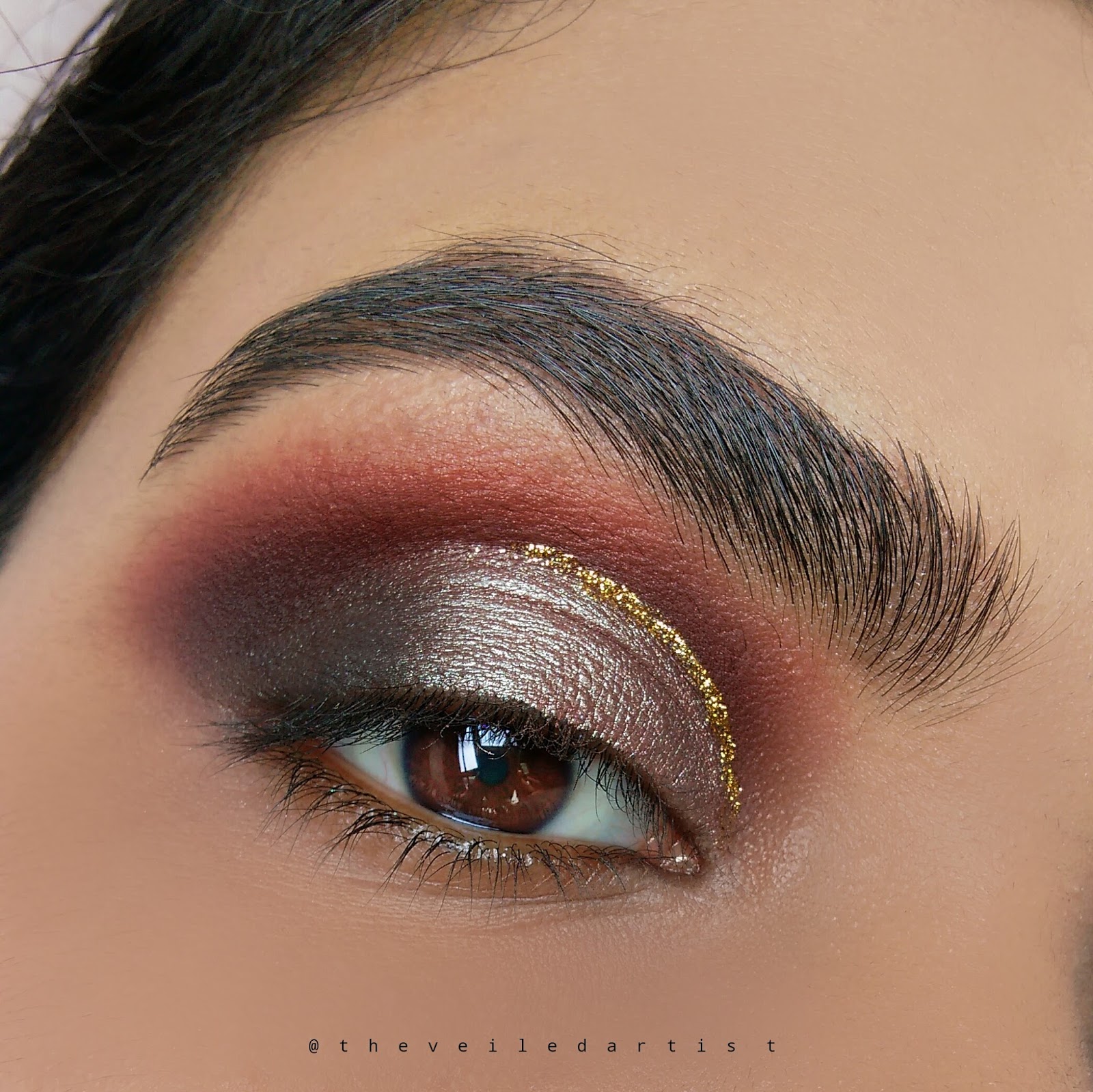 Cool Toned Glitter Cut Crease Tutorial - The Veiled Artist