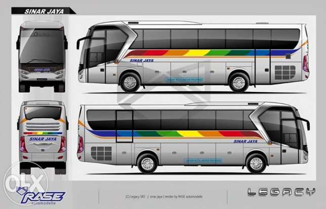 Blueprint Bus legacy Bluprint bus indonesia | Membuat Model bus dengan ...