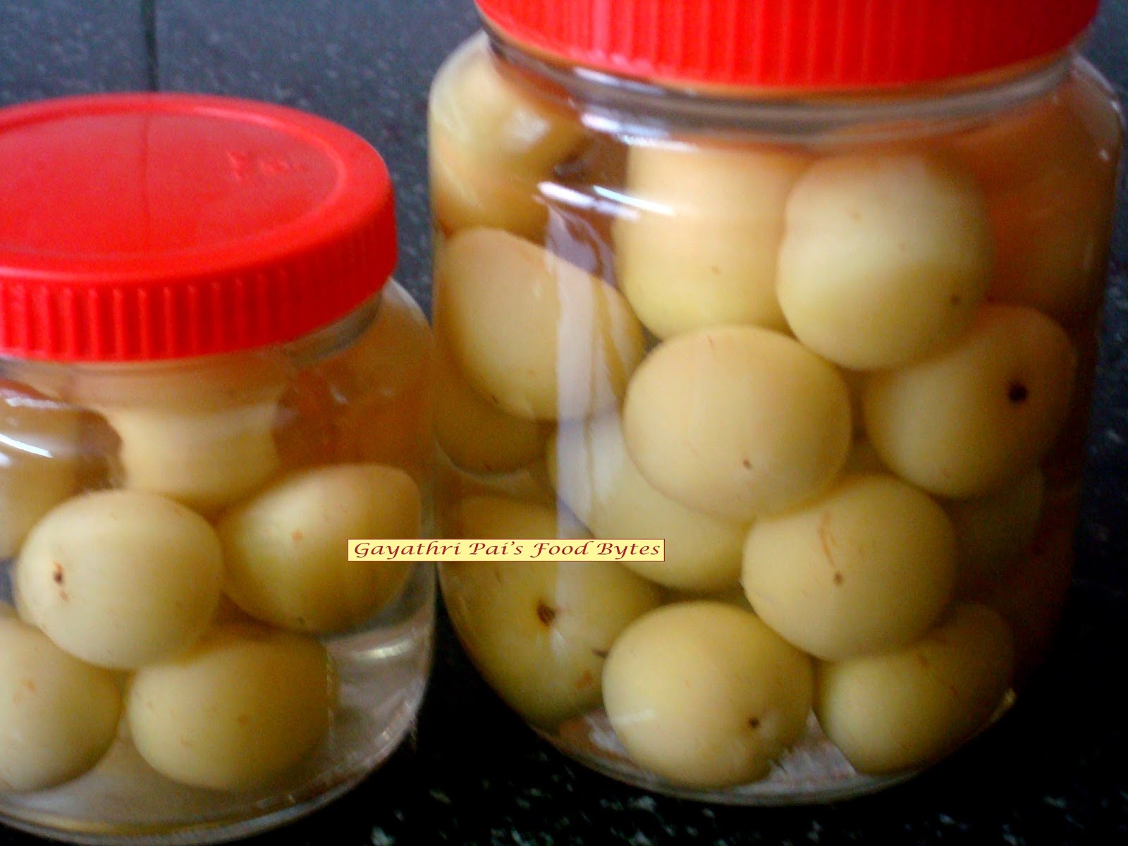 Gayathri Pai's Food Bytes: Brined Amla-Avalo- Gooseberry- Nellikayi.