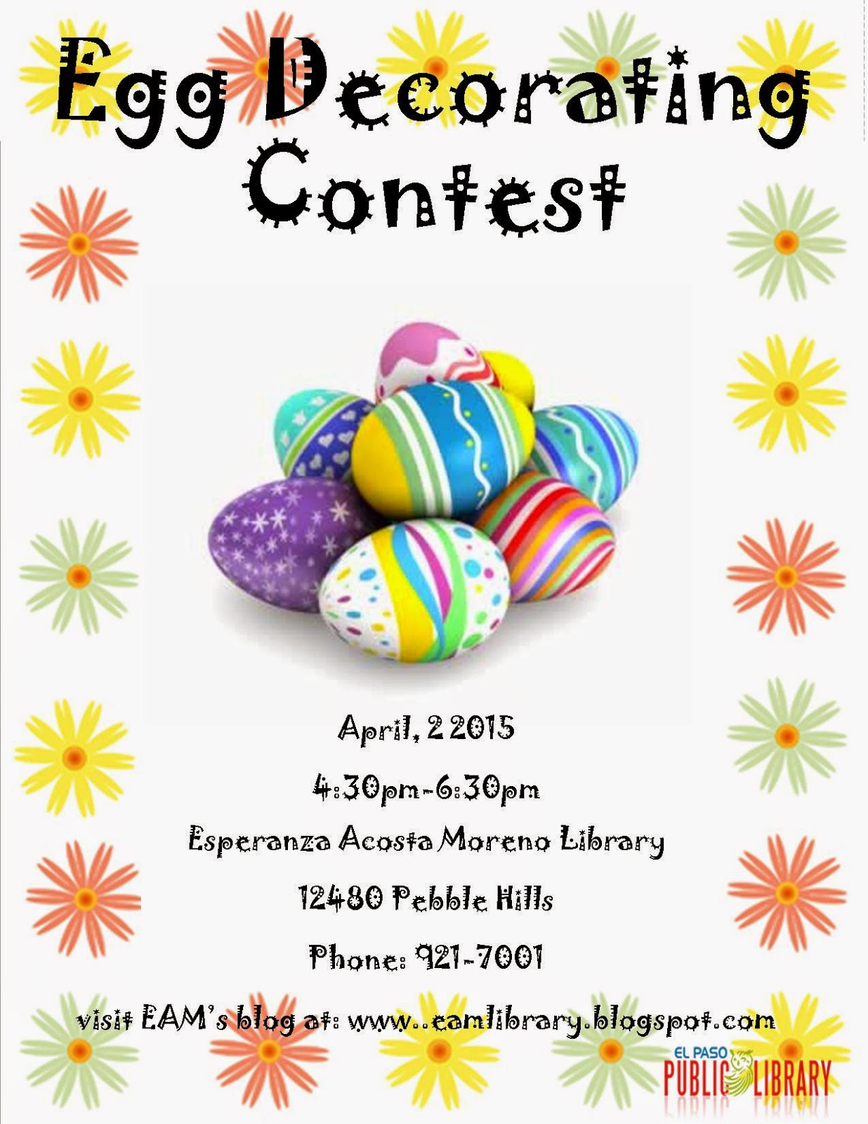 Esperanza Acosta Moreno Regional Library: Easter Egg Decoration Contest ...