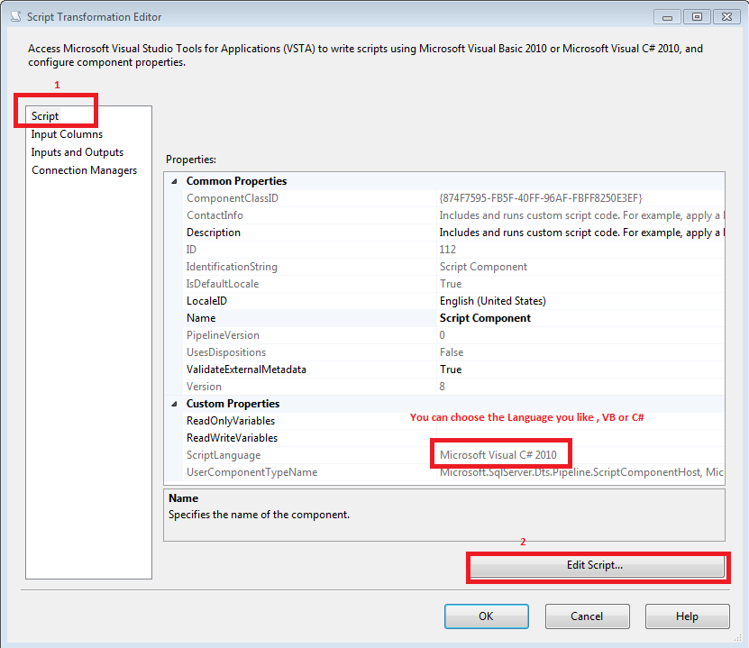 Welcome To TechBrothersIT: SSIS - How to use "Script Component As ...