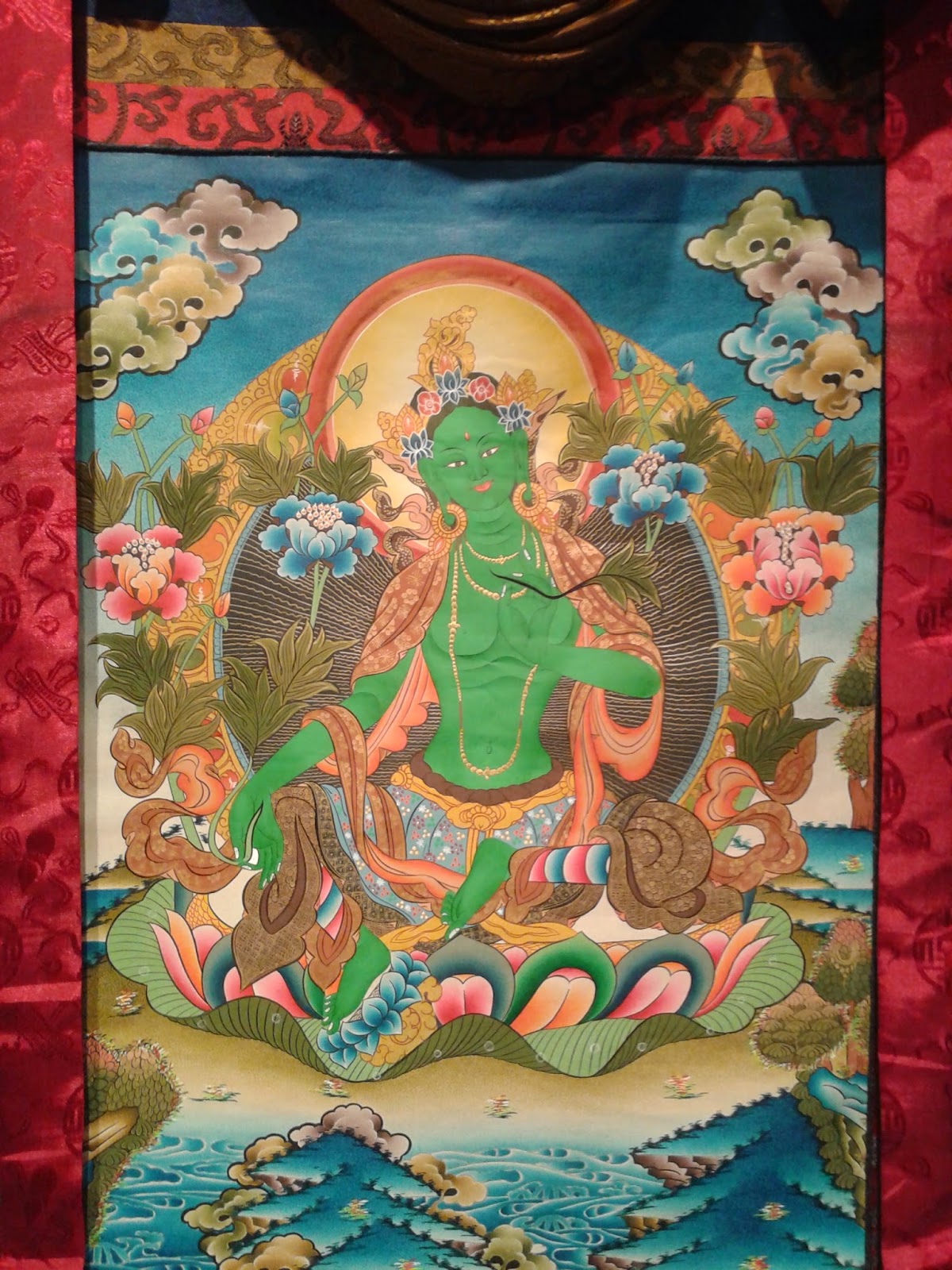 Pundalika Thangka: 绿度母唐卡 Green Tara Thangka