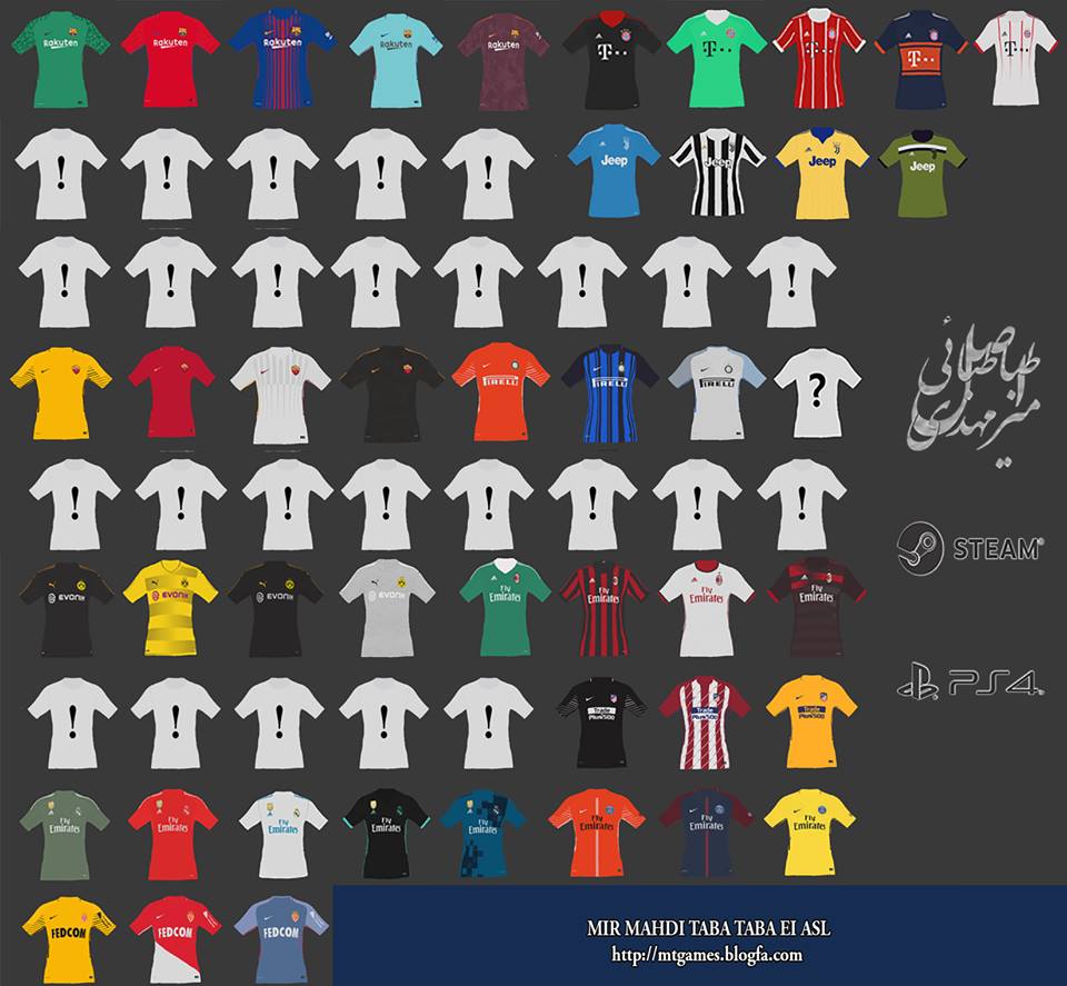 pes-modif: PES 2017 New Kits 2017-18 vol 1.7 by MT Games 1991