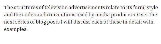 DB3 - Advertising Techniques: Structures of Advertisements