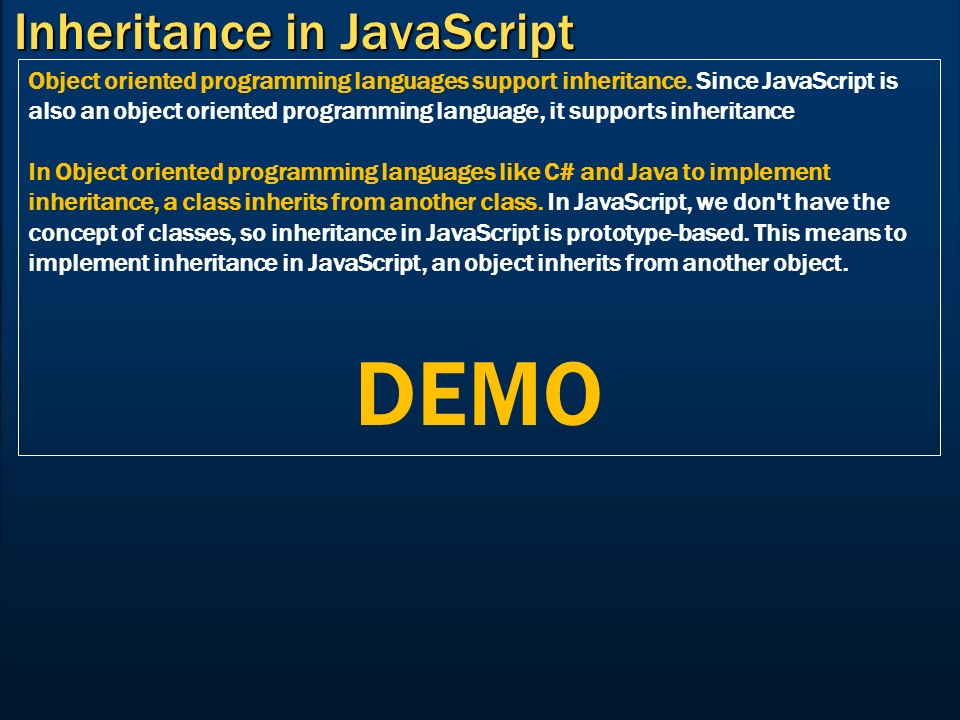 Sql Server Net And C Video Tutorial Inheritance In Javascript