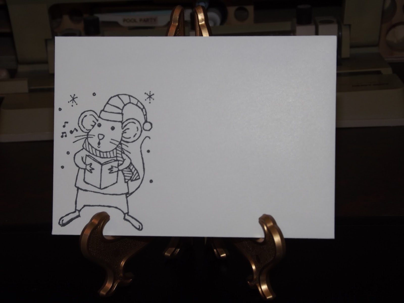 Nanny's Pansy Patch: Christmas Mice Cards & Holder