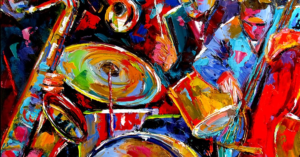 Debra Hurd Original Paintings AND Jazz Art: Abstract Jazz Colorful ...