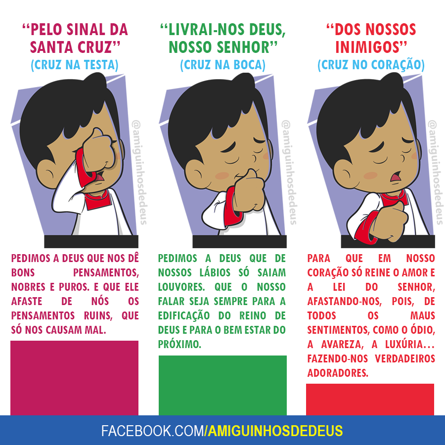 Sinal da Cruz (explicação) - Catequese e Família