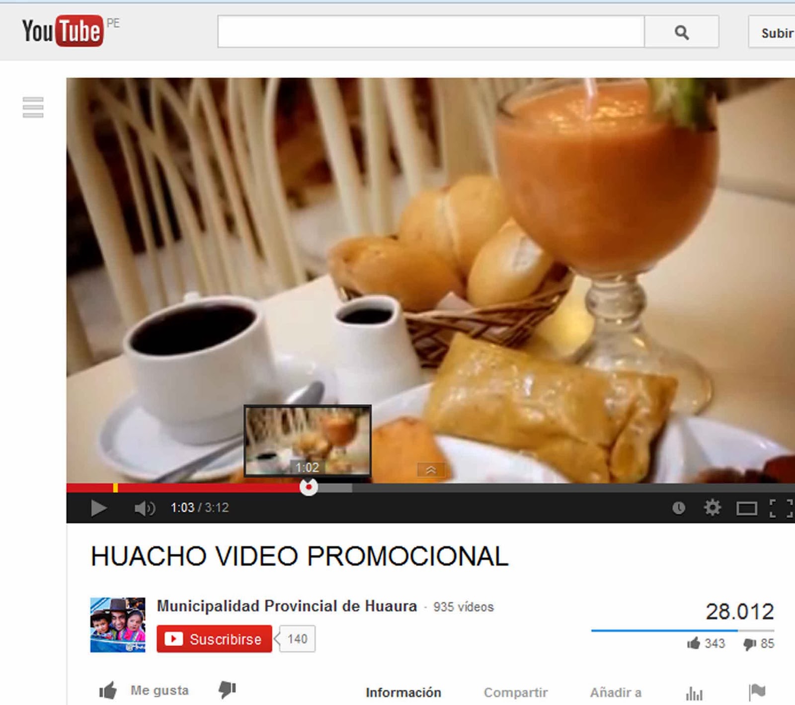 HUACHO INFORMA: VIDEO “A HUACHO ME FUI” RAYA EN VISITAS EN YOU TUBE