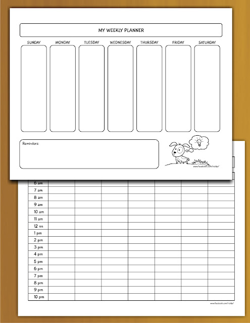 RicLDP Artworks: Five (5) Weekly and Monthly Calendar Planners